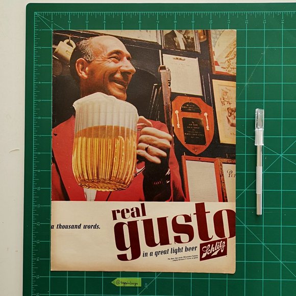 Vintage | Other | 6s Real Gusto Light Beer Milwaukee Schlitz Beer Vintage Bar Magazine Ad | Poshmark